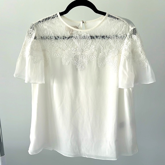 Ted Baker Tops Ted Baker Lace Panel Blouse Poshmark